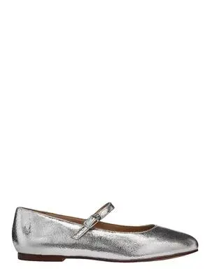 Geox Marsilea Buckle Strap Ballet Flats - Silver