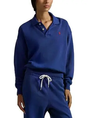 Polo Ralph Lauren Logo-Embroidered Polo Top Blue