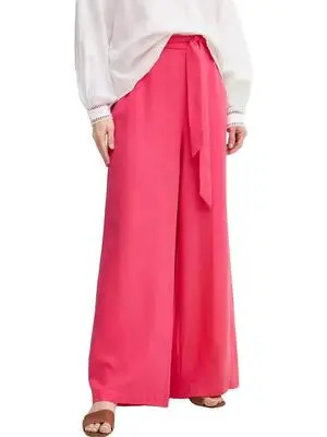 GAUDI Wide-leg Tie-waist Trousers - Pink
