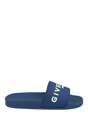 Givenchy Logo Signature Slides - Blue