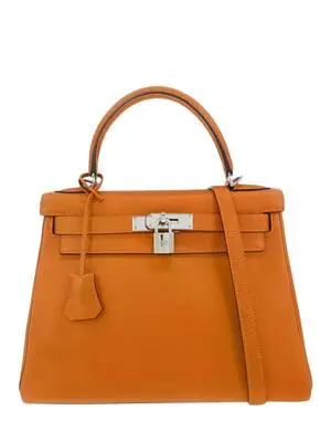 Hermès 2004 28 Kelly Togo Tote Bag - Orange