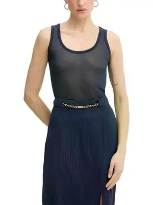 Pinko Semi-sheer Tank Top - Blue