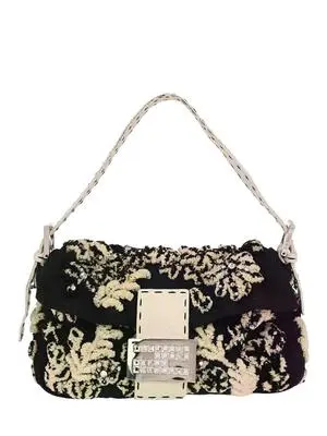 Fendi 2003 Beaded Baguette Handbag - Black