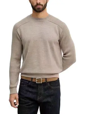 Armani Exchange Ribbed Crew-neck Sweater - Neutrals