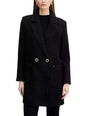 Armani Exchange Double-breasted Coat - Black