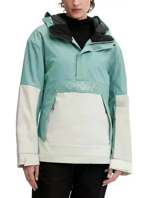 Oakley Colour-block Hooded Ski Jacket - Blue