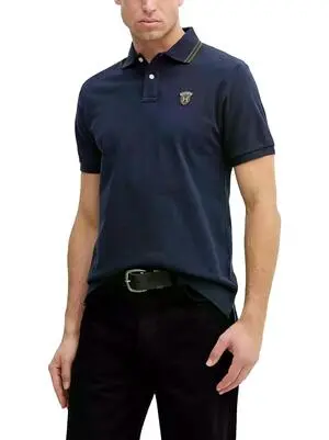 HACKETT Logo-appliquéd Polo Shirt - Blue