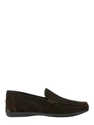 Geox Braided Suede Loafers - Brown