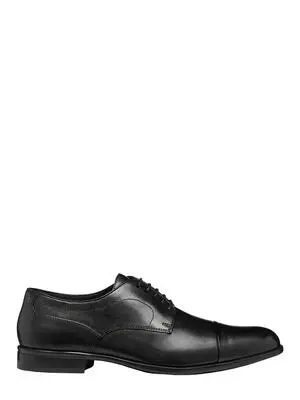 Geox Cap-toe Lace-up Shoes - Black