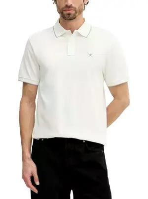 HACKETT Logo-embroidery Polo Shirt Neutrals