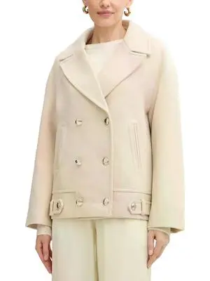 MORGAN Double-breasted Coat - Neutrals
