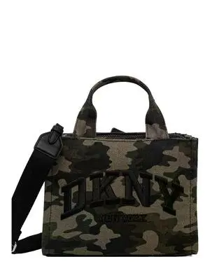 Dkny Logo-patch Tote Bag - Green