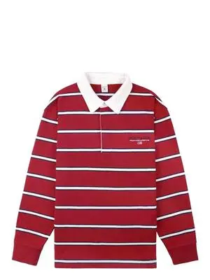 SPORTY & RICH Striped Long-sleeve Top - Red