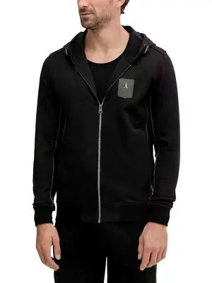 AERONAUTICA MILITARE Logo Patch Zip-up Hoodie - Black