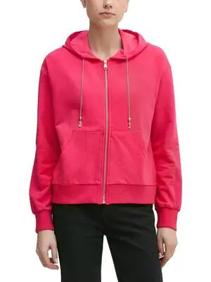 GAUDI Zip-up Hoodie With Chain Detail - Pink