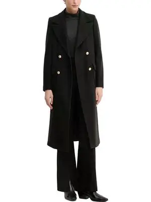 GAUDI Button-up Double-breasted Coat - Black