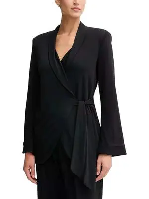 GAUDI Tie-fastening Wrap Blazer - Black