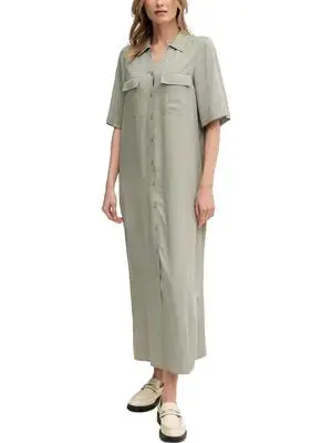 MOS MOSH Maxi Shirt Dress - Green