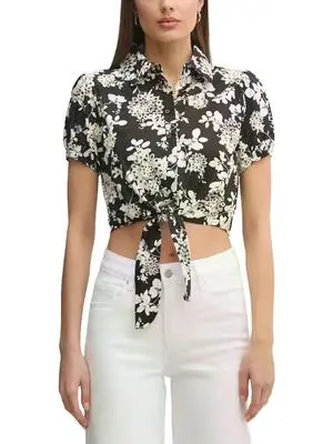 GAUDI Floral-pattern Button Down Shirt - Black