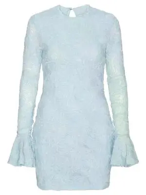 ROTATE BY BIRGER CHRISTENSEN Floral-mesh Mini Dress - Blue