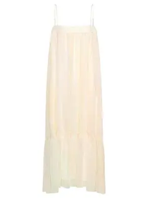 ROTATE BY BIRGER CHRISTENSEN Chiffon A-line Midi Dress - Neutrals
