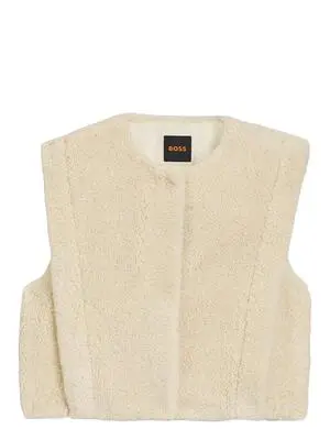 BOSS Plush Teddy Gilet - Light Beige