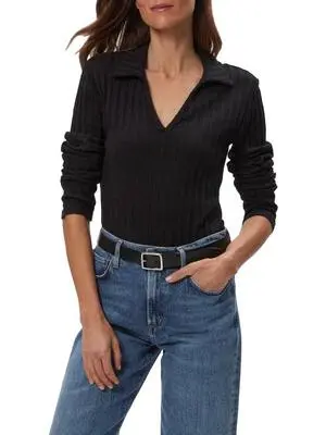 Michael Stars Liyah Long Sleeve Top Black