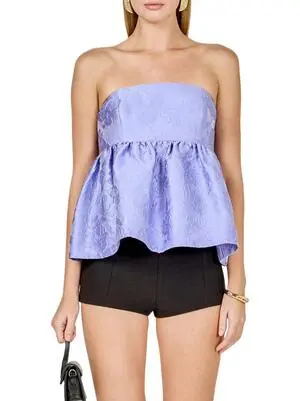 Endless Rose Floral Strapless Top - Lavender