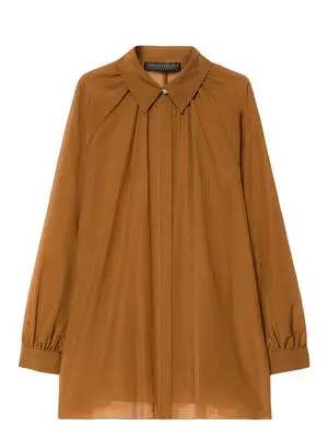 Marina Rinaldi Cotton-silk Shirt - Brown