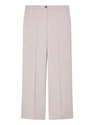 Marina Rinaldi Cotton-blend Tailored Trousers - Purple