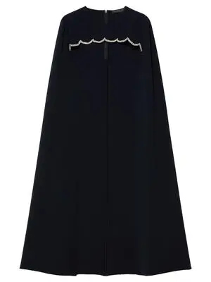 Marina Rinaldi Cape-detail Midi Dress - Blue