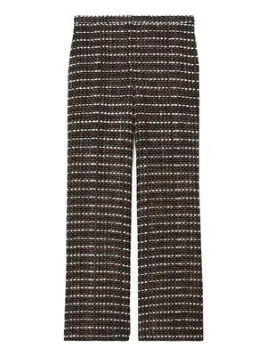 Marina Rinaldi Tweed Tailored Trousers - Blue