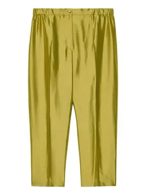 Marina Rinaldi Silk Tailored Trousers - Green