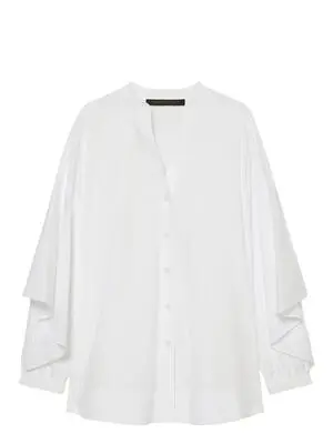 Marina Rinaldi Cotton Button-down Shirt - White