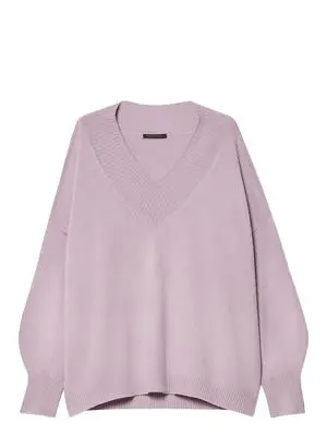 Marina Rinaldi Cashmere V-neck Sweater - Purple