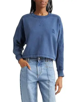 Isabel Marant Sunny Logo Embroidered Sweatshirt - Indigo