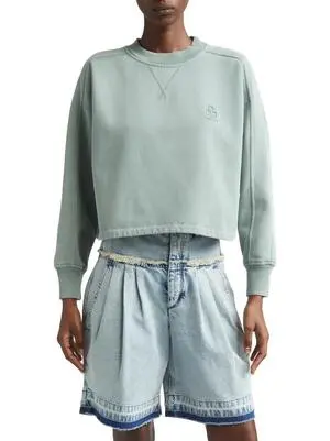 Isabel Marant Étoile Sunny Logo Embroidered Sweatshirt - Sage