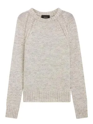 BOSS Cashmere-Wool Tweed-Effect Sweater