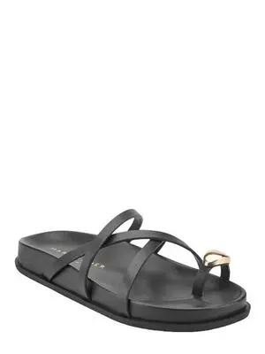 Marc Fisher Braidey Slide Sandal Black