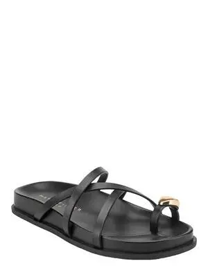 Marc Fisher Braidey Slide Sandal Blk01