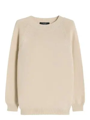 Max Mara Cotton Knit Sweater - White