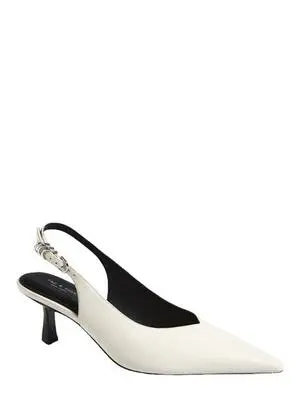 Rag & Bone Brynn Slingback Kitten Heel Pump - Antique White
