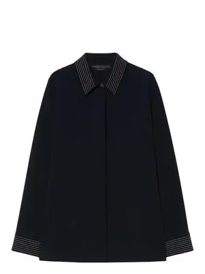 Marina Rinaldi Embroidered Shirt - Blue