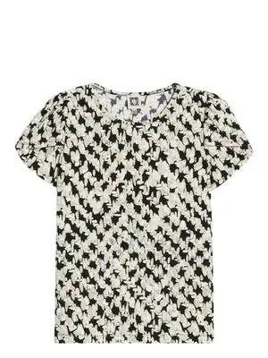 ANNE KLEIN Printed Tulip Sleeve Top