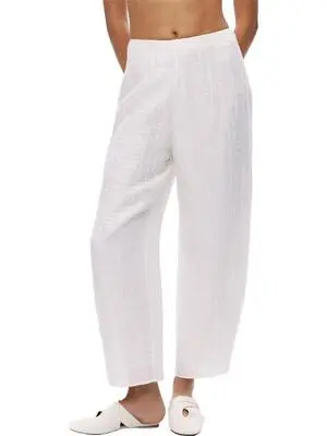 NOCTURNE Relaxed Linen Pants - White