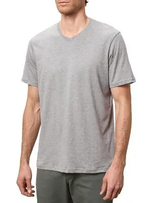 PACT Organic Cotton Softspun Essential V-neck Tee - Heather Grey