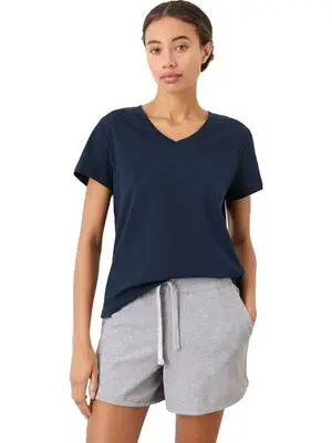 PACT Organic Cotton Softspun Essential V-neck Tee - Navy