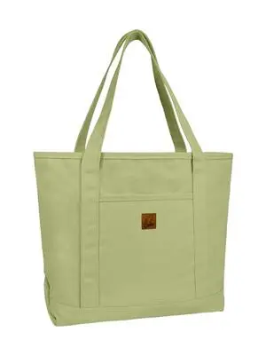DALIX 20" Canvas Tote Bag Light Green
