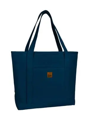 DALIX 20" Canvas Tote Bag Navy Blue