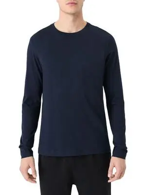 PACT Organic Cotton Softspun Essential Crewneck Long Sleeve Tee - Navy